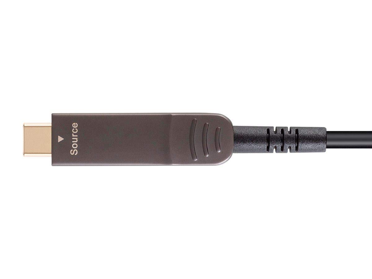 Monoprice USB 3.1 Type-C to Type-C Video-Only Cable - 4K@60Hz, Fiber Optic, AOC, 75 Feet, Black - SlimRun AV Series