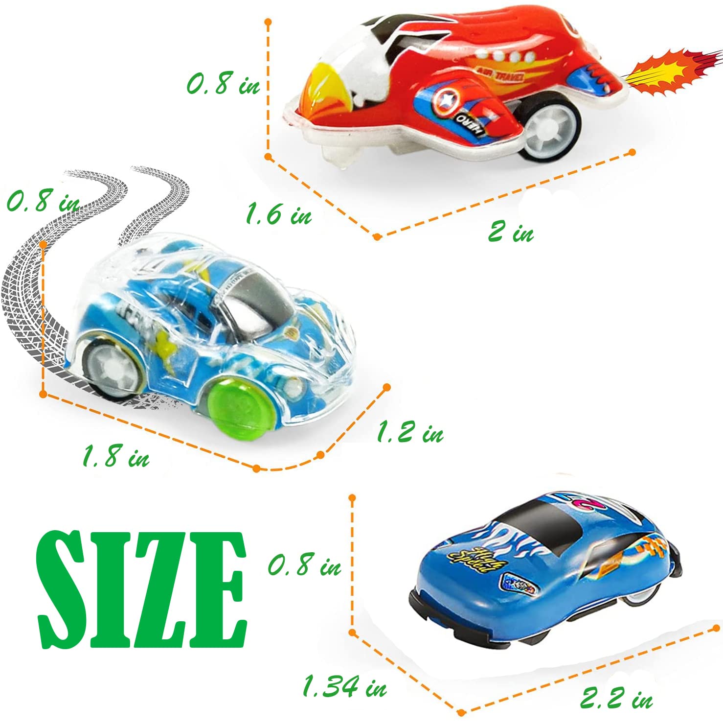 127 Pcs Mini Pull Back Cars and Small Planes Set(Include 10 Pcs Gift Bags)Every Piece Can Be Disassembled for Classroom Treasure Box Toys, Goodie Bags Fillers, Birthday Party Cake Toppers Supplies