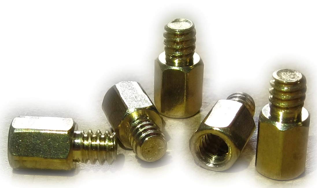 wongchuham - 6/32" Male x 6/32" Female Brass Motherboard Standoff x 25 PCS