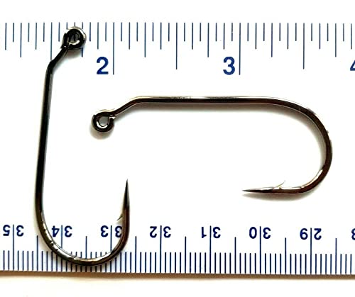 100 Gerry's Tackle 32886 2X Strength Black Nickel 30 Degree Round Bend Jig Hooks Size 3/0