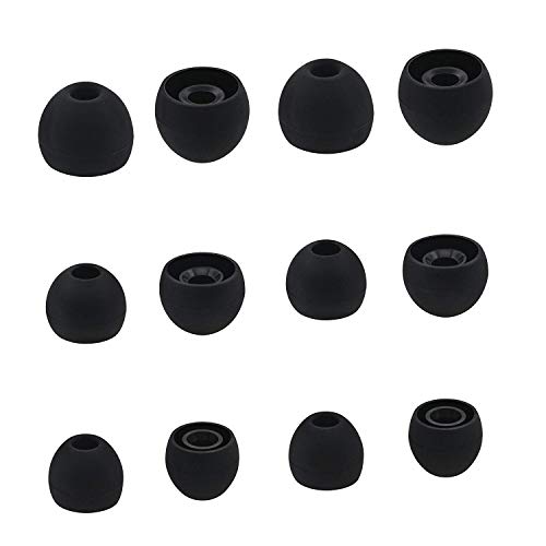 ALXCD Ear Tips for Tao Tronics in-Ear Headphone, S/M/L 6 Pair Replacement Earbud Tips, Fit for TaoTronics (Black)