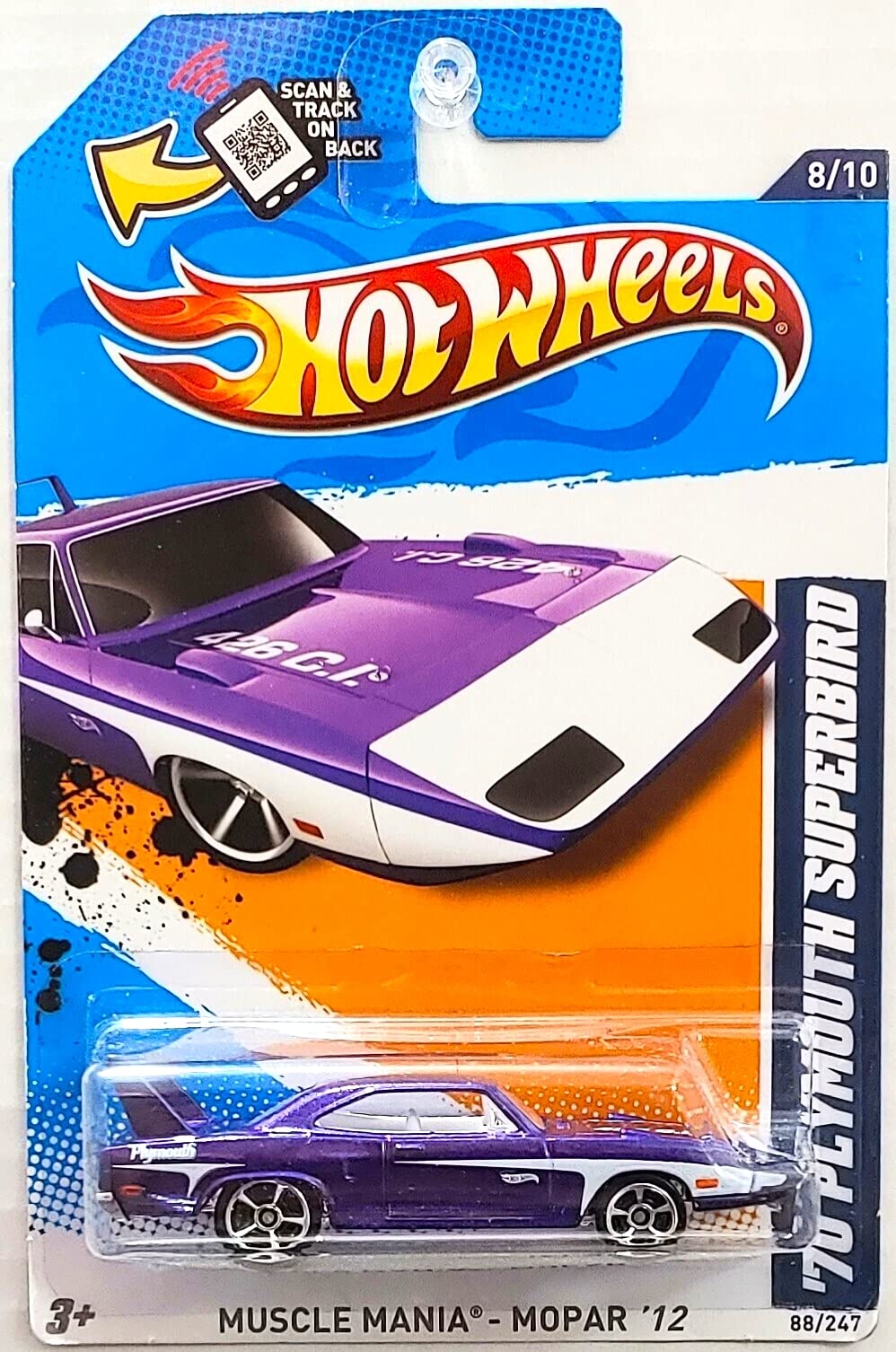 2012 Hot Wheels Muscle Mania Mopar '12 '70 plymouth superbird 8/10 88/247 Scan & track