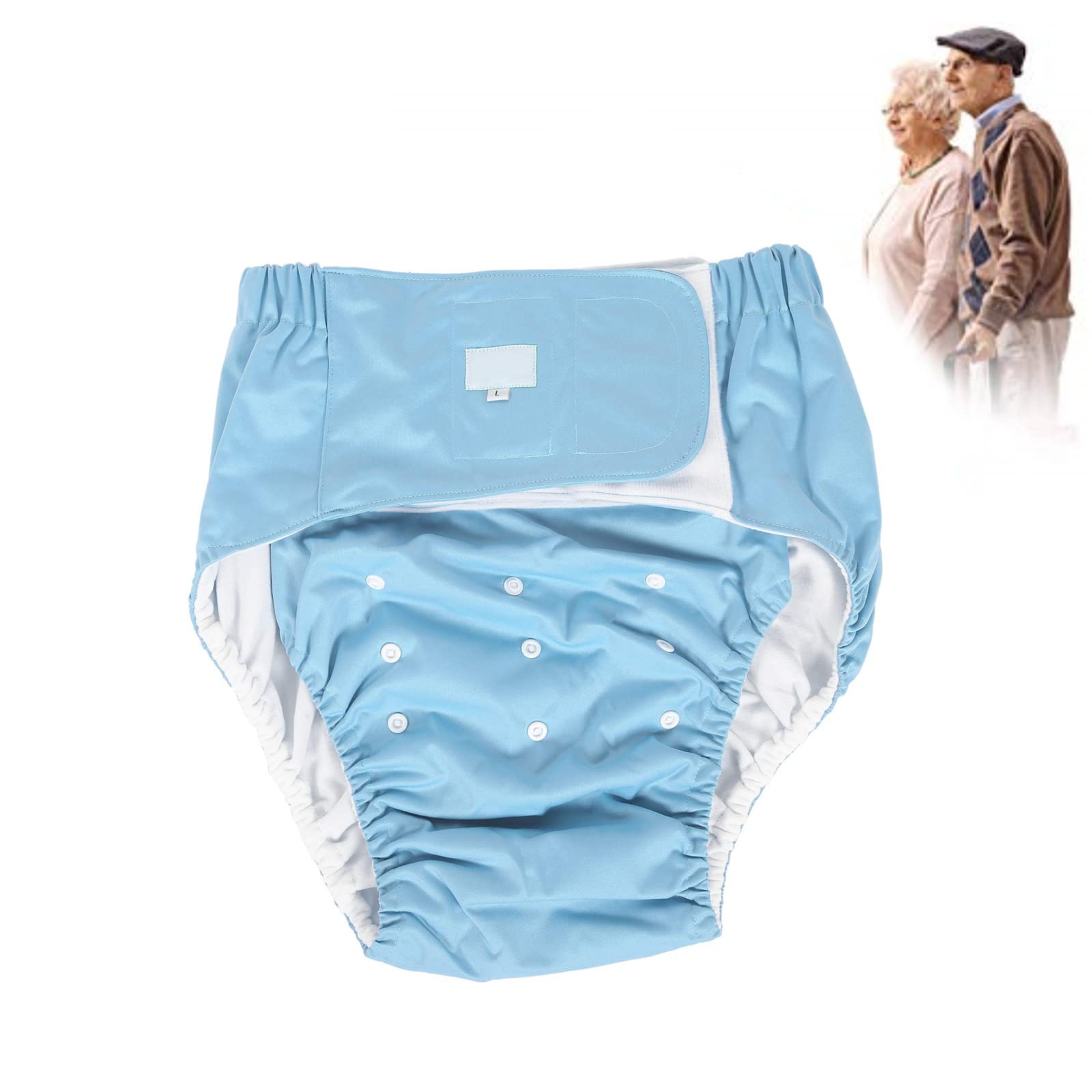 Adult Cloth Diaper Washable Diapers Elderly Cloth Diaper Breathable Incontinence Pants Reusable Adjustabl Underwear Overnight Leakfree for Elderly Incontinence Care(Blue)