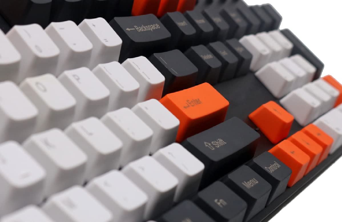 CASIN PBT Keycaps Set for Mechanical Gaming Keyboard, 60% 87 104 108 OEM Profile Custom Keyset with Key Cap Puller (Carbon)