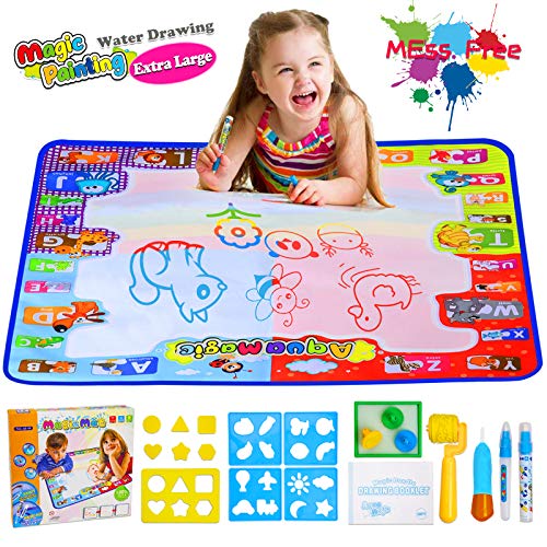 Ayeboovi Toddler Toys Water Drawing Mat Toy for 3 4 5 Year Old Girl Magic Toddler Painting Kit
