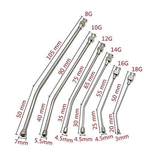 Duona Bird Feeding Syringe Feeding Tubes for Baby Birds Parrot Hand Feeding Syringe with 6 Pcs Curved Gavage Tubes (50ML)