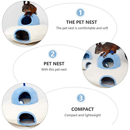 POPETPOP Small Animals House Pet Hamster Hanging Bed House Hammock Cage Nest Winter Warm for Guinea Pig Hedgehog Chinchilla L