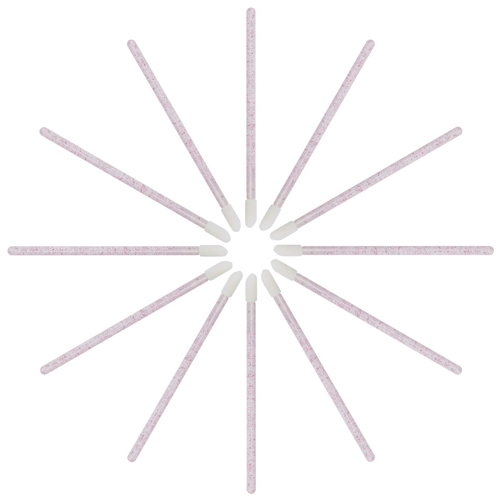 tifanso 300 PCS Lip Brush, Disposable Makeup Applicators, Lip Gloss Brush Lipstick Applicator Wands, Multicolor Makeup Tool Kits Beauty Lipstick Cosmetic (Crystal Pink)