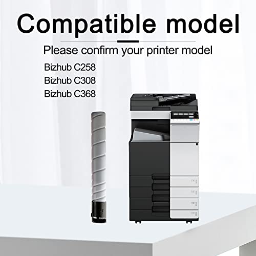2PK Black Compatible TN324K | A8DA130 Toner Cartridge Replacement for Konica Minolta Bizhub C258 C308 C368 Printer-by MIGUICOLOR