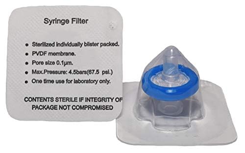 ADVANGENE Syringe Filter Sterile, PVDF 0.1μm 13mm Blue (75/PK)