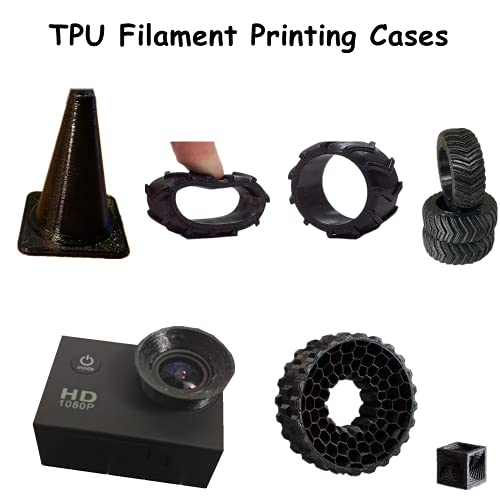 BigcaseTech 0.8KG Spool TPU Filament,95A TPU 3D Printer Filament,1.75mm, Flexible Soft Filament, Dimensional Accuracy +/- 0.03 mm for Comgrow Creality ELEGOO ANYCUBIC etc. 3D Printer(Black TPU)