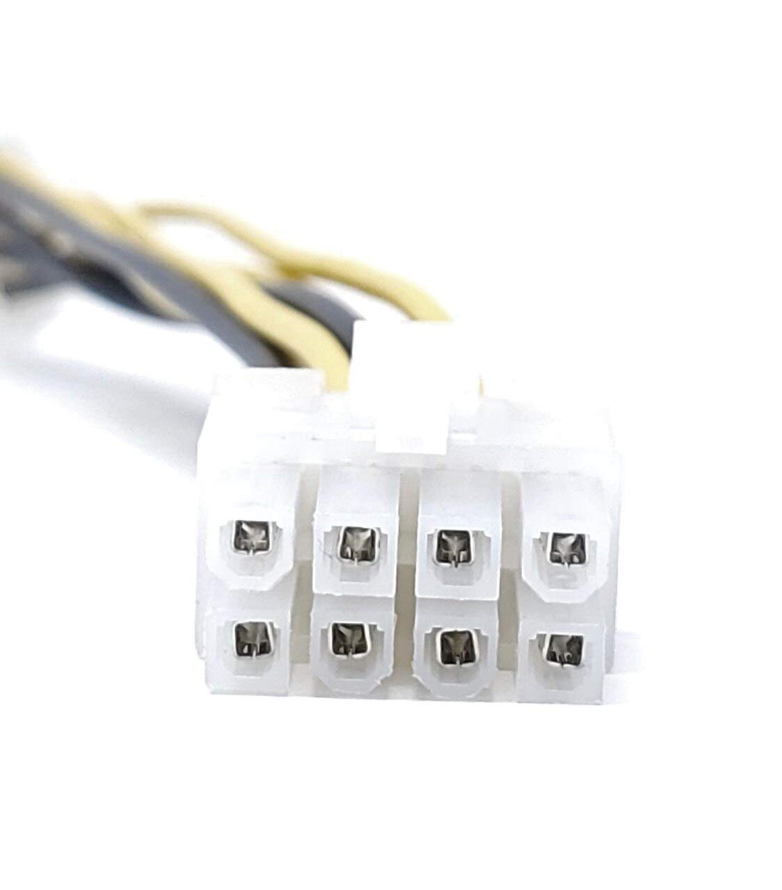 MICRO CONNECTORS 8in EPS 8-Pin Male to 8-Pin Female Power Extension Cable (F04-EPS8)
