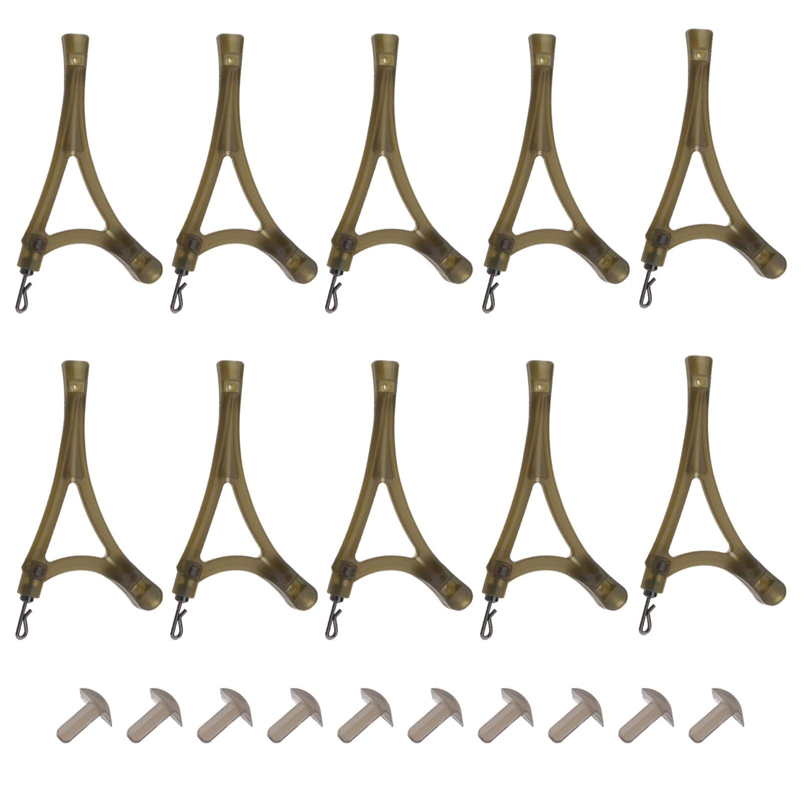 10PCS Anti Tangle Set Carp Fishing Rigs with Swivels Anti Knotting System Side Bend Rolling Swivel Fish Tackle Carp Rigs Tool Carp Fishing Accessories