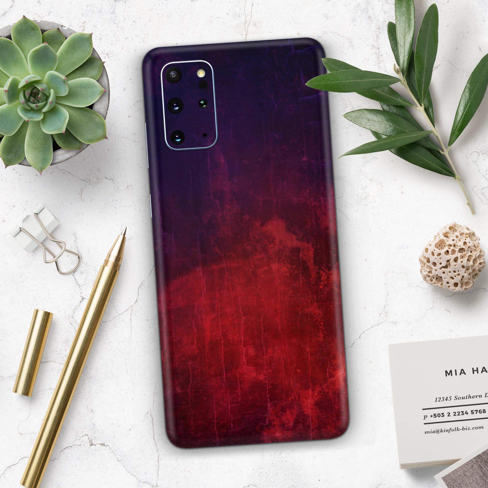DesignSkinz Abstract Fire & Ice V16 Protective Vinyl Decal Wrap Skin Cover Compatible with The Samsung Galaxy S20 (Screen Trim & Back Glass Skin)