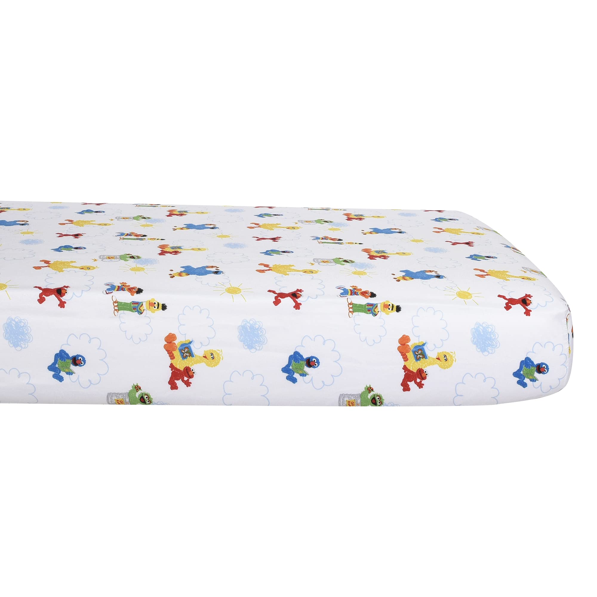 Expressions 3 Piece Toddler Bedding Set Sesame Street Standard Crib Bedding Set, Includes Soft Microfiber Reversible Comforter, Fitted Sheet, Pillowcase for Kids