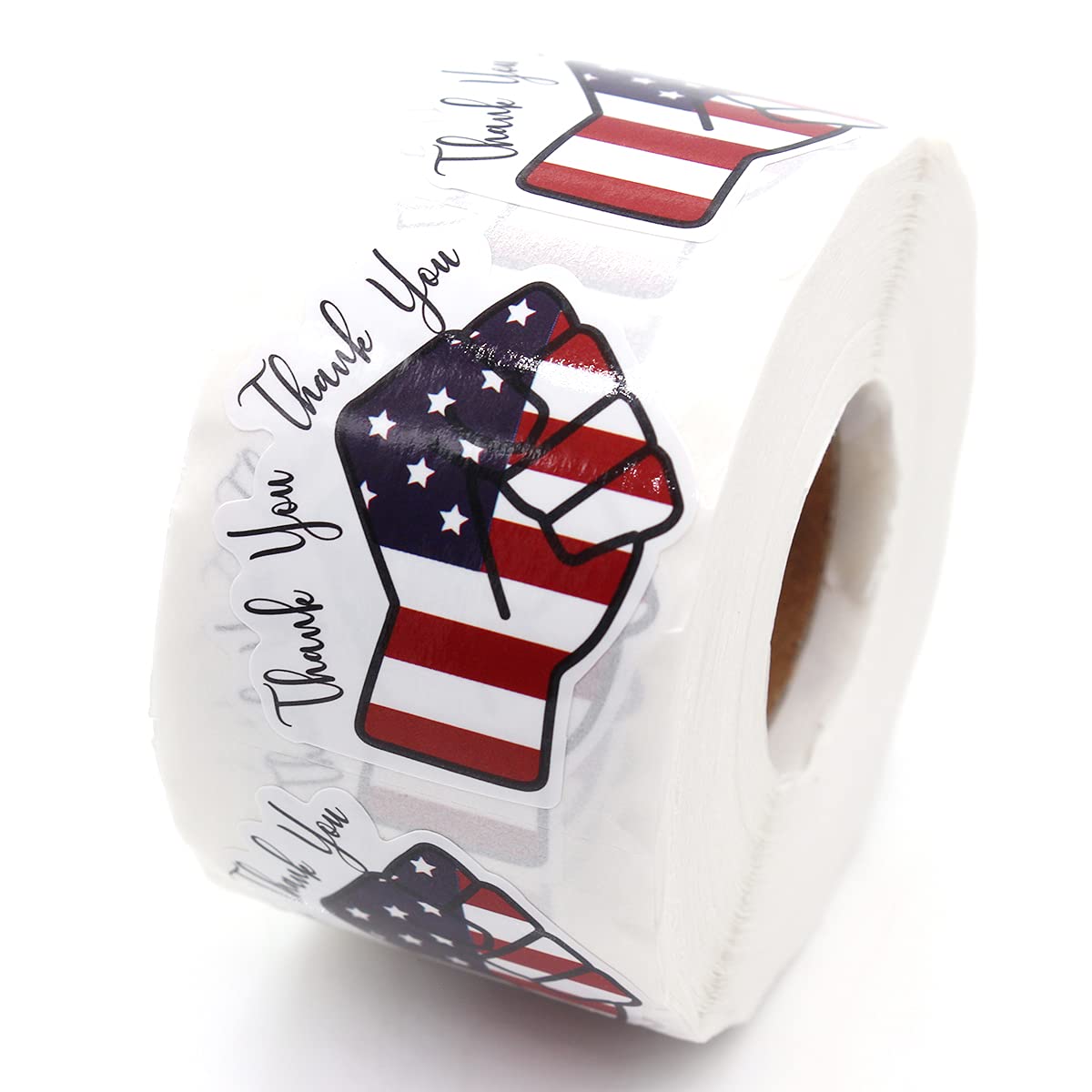 Wailozco 1.5'' America Flag Thank You Stickers,Thank You Stickers,Handmade Stickers,Business Stickers,Envelopes Stickers for Online Retailers,Handmade Goods,Small Business,500 Labels Per Roll