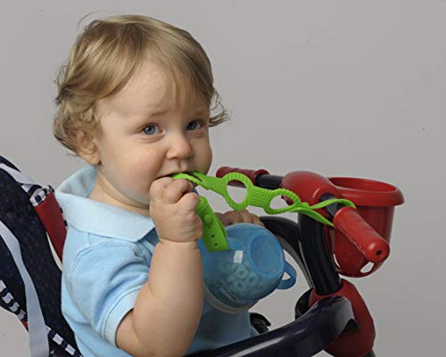 4PK Toy Safety Straps, Stretchable Silicone Pacifier Clips Baby Toddler Bottle Toy Harness Straps for Strollers, High Chair, Shopping Trolley,Cars,Hanging Baskets,Cribs,Bags