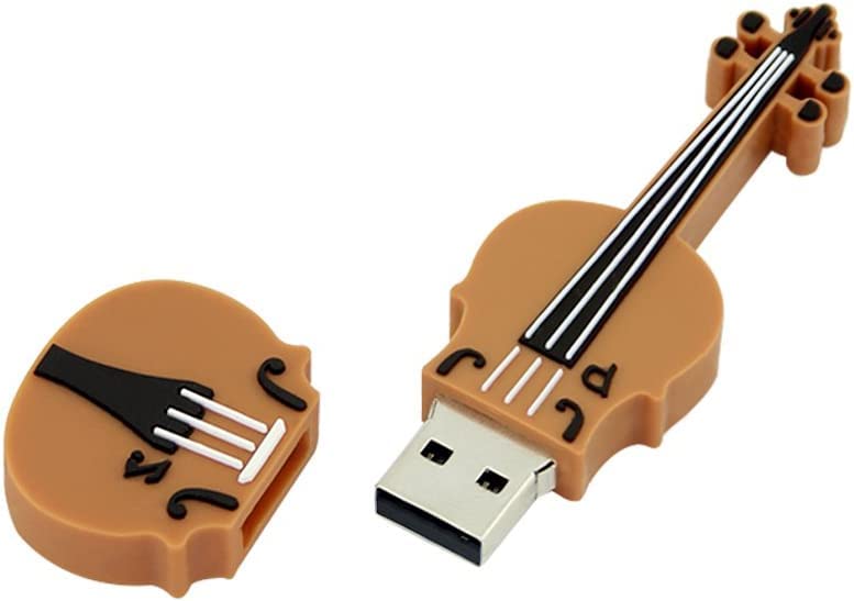 128GB USB 2.0 Flash Drive Novelty Music Violin Shape Pendrive Memory Stick Memorias USB Thumb Drive Data Storage Jump Drive Flash Disk