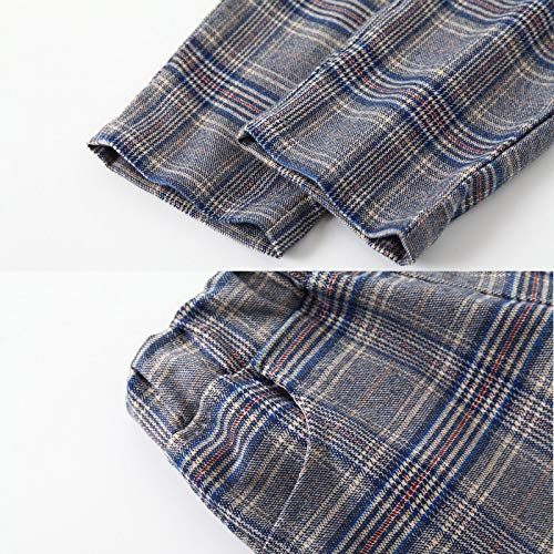 Boys 3Pcs Clothing Sets Long Sleeve Bowtie Shirts +Vest +Pants Casual Suit (Pink, 5_Years)