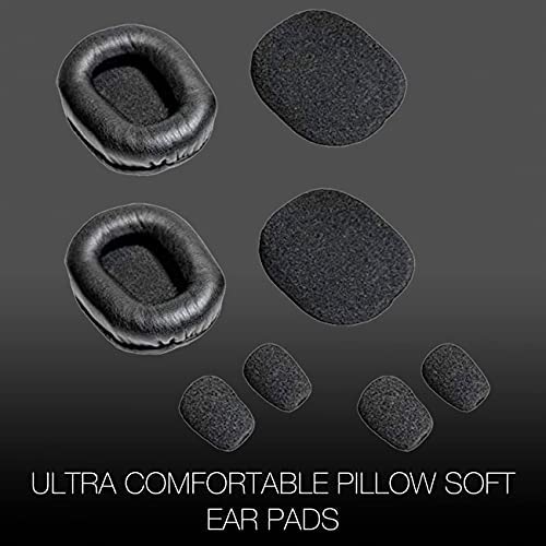 Ear Pad Cushion Kit for Blue Parrott B350-XT Bluetooth Headset, 2 Leather Cushions, 2 Foam Earpads, 4 Microphone Windscreens by Global Teck