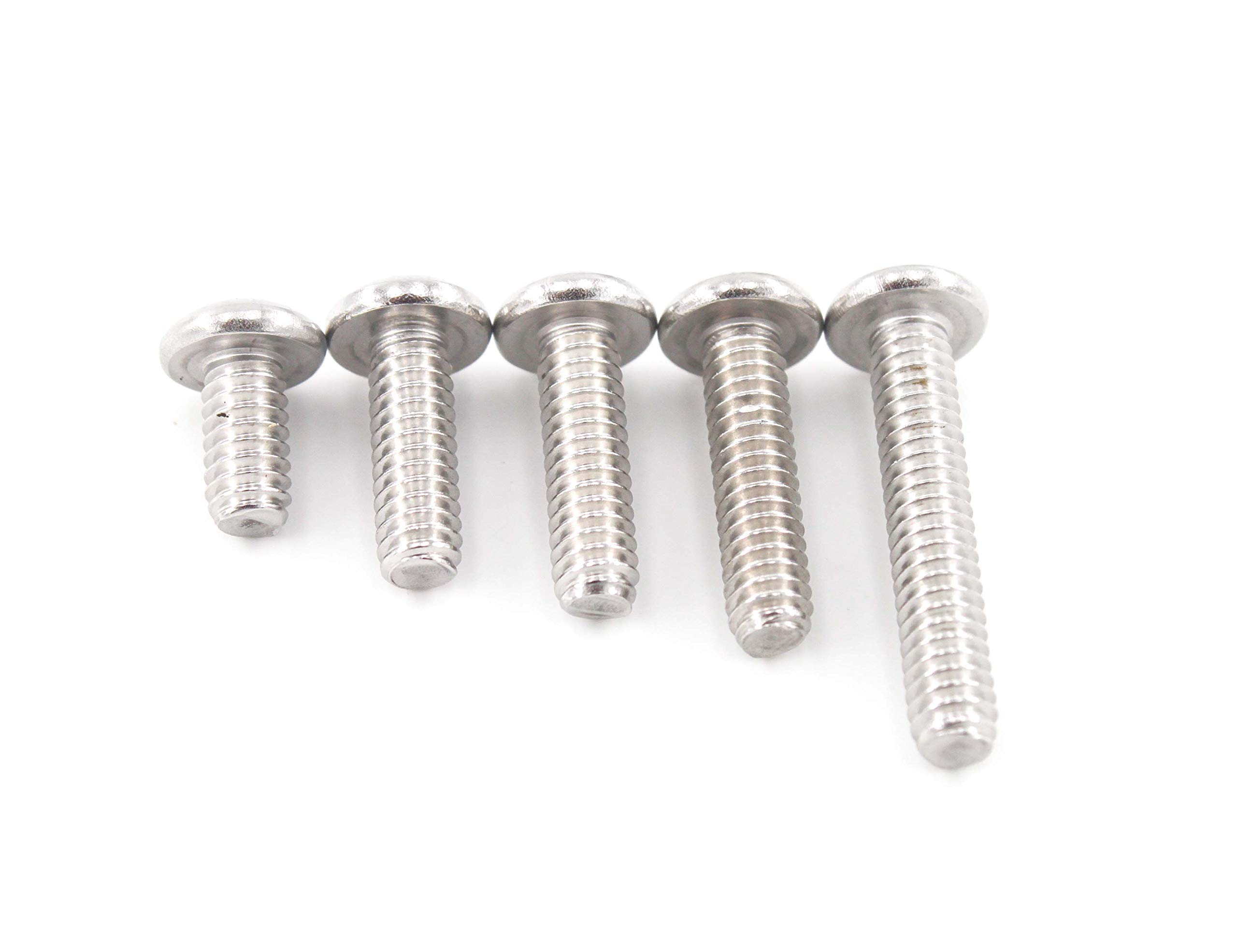 eivvia 50Pcs 1/4-20 UNC× 1/2"3/4" 7/8"1" 1-3/8"Stainless Steel 304 Cross pan Head Combination Screw