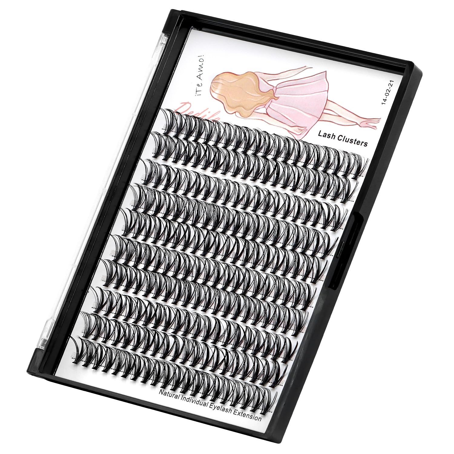 Dedila 8-22mm to Choose 20D/40D/60D/80D/100D Individual False Eyelashes Makeup Cluster Eyelashes Thickness 0.07mm D Curl Natural long Black Soft 3D Eye Lashes Extensions (20D-13mm)