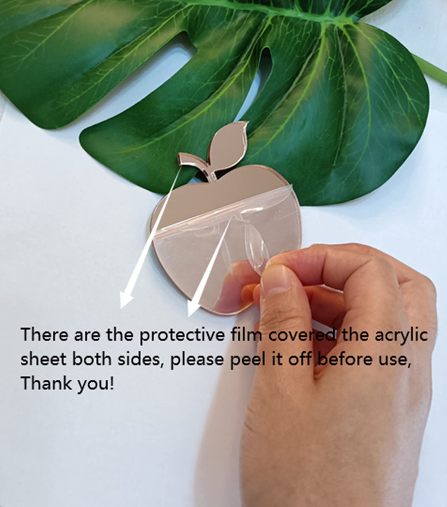 20PCS of Acrylic Place Cards,Wedding Place Cards,Apple Place Names Blanks for Wedding Decor Dinner Party Seating (Gold Mirror)