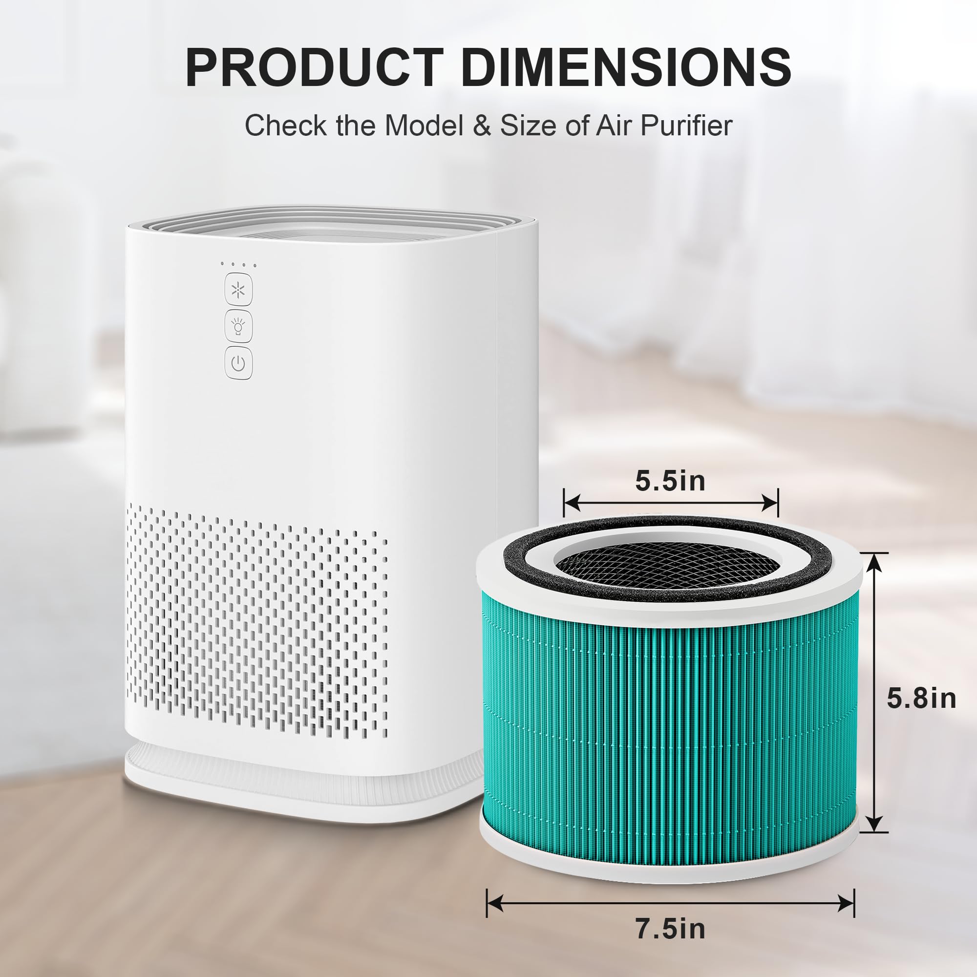 14 True HEPA Replacement Filter 14 Compatible with Puro 240 Air Purifier, 3-in-1 HEPA Filter Replacement.Fit For Puroair 240 HEPA 14 Air Puri-fier Filter Replacement,2 Pack White