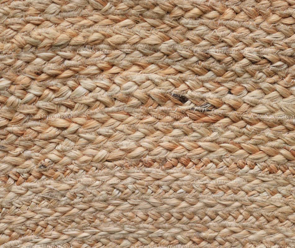 4x4, 5x5, 6x6,feet Natural Jute Scallop Round Rug, Floor Scalloped Edge Rug Braided Boho Eco Large Circular Handmade Area Rugs