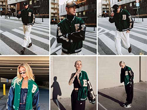 Aelfric Eden Mens Patchwork Baseball Jackets Varsity Retro Casual Sweatshirt Unisex Sport Streetwear Coats Outwear Tops
