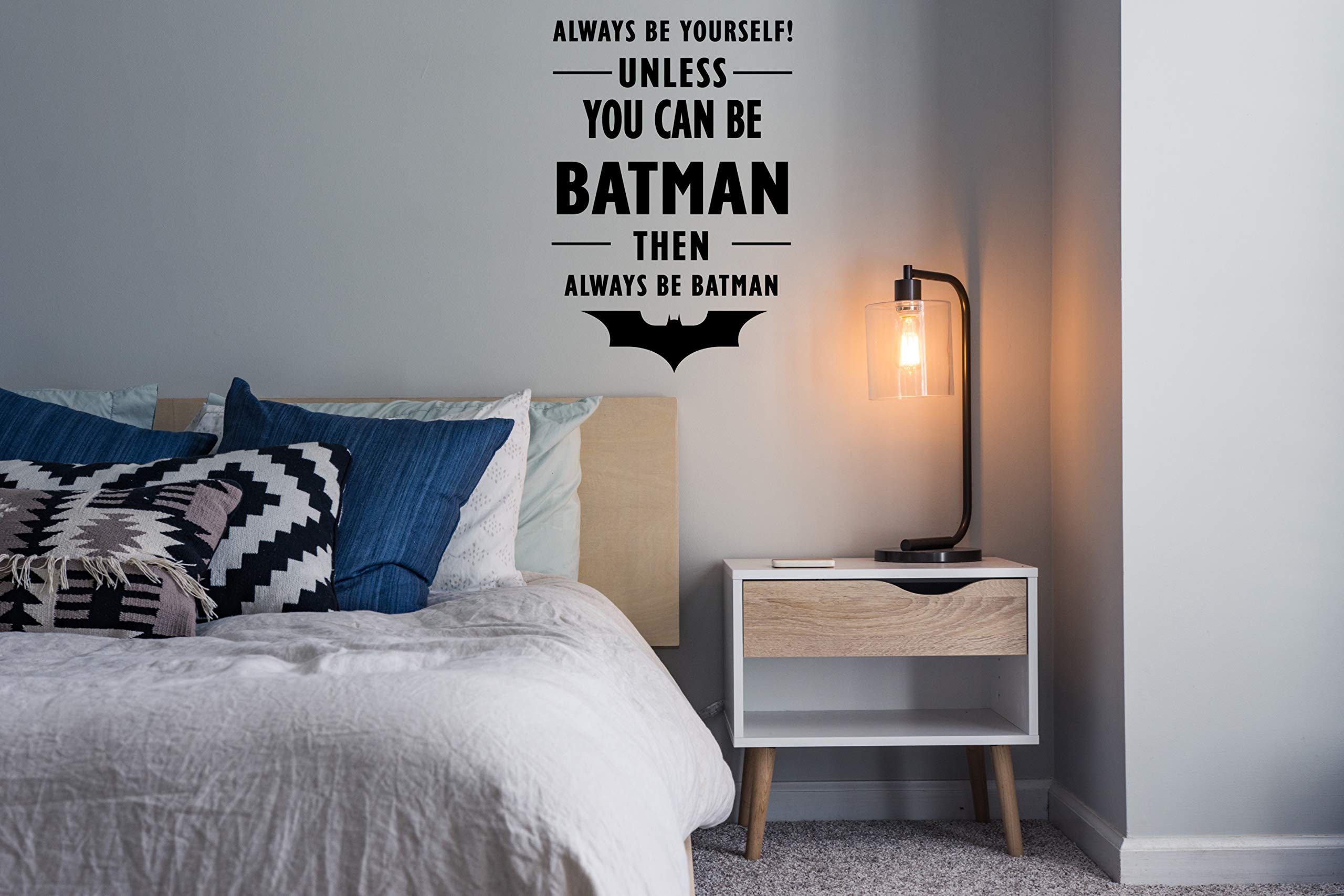 Batman Always Be Batman Vinyl Wall Decal Sticker Quote Playroom Bedroom Boy Girl