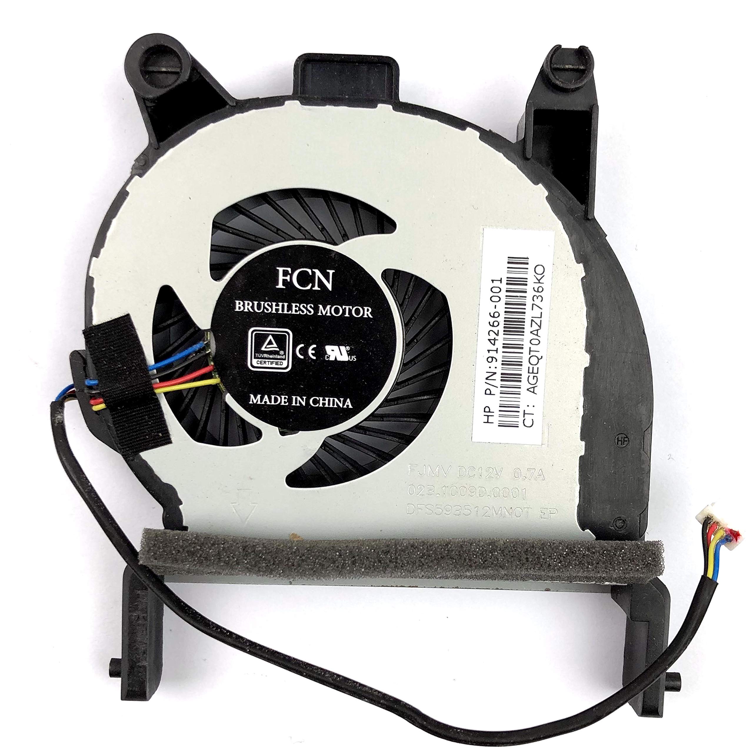BestParts CPU Cooling Fan for HP ProDesk Mini 600 G3 400 G3 P/N: BUC0712HB-00 914266-001 DC 12V 4 Pin