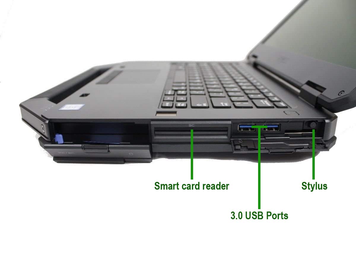 Dell Latitude 5414 Rugged FHD Laptop PC, Intel Core i5 2.4GHz Processor, 8 GB DDR4 Ram, 256GB M.2 SSD, WiFi | Bluetooth, HDMI, VGA Connector, USB 3.0, Windows 10 Professional (Renewed)