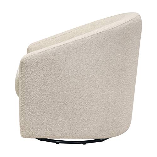 Babyletto Madison Swivel Glider in Polyester Ivory Boucle, Greenguard Gold and CertiPUR-US Certified