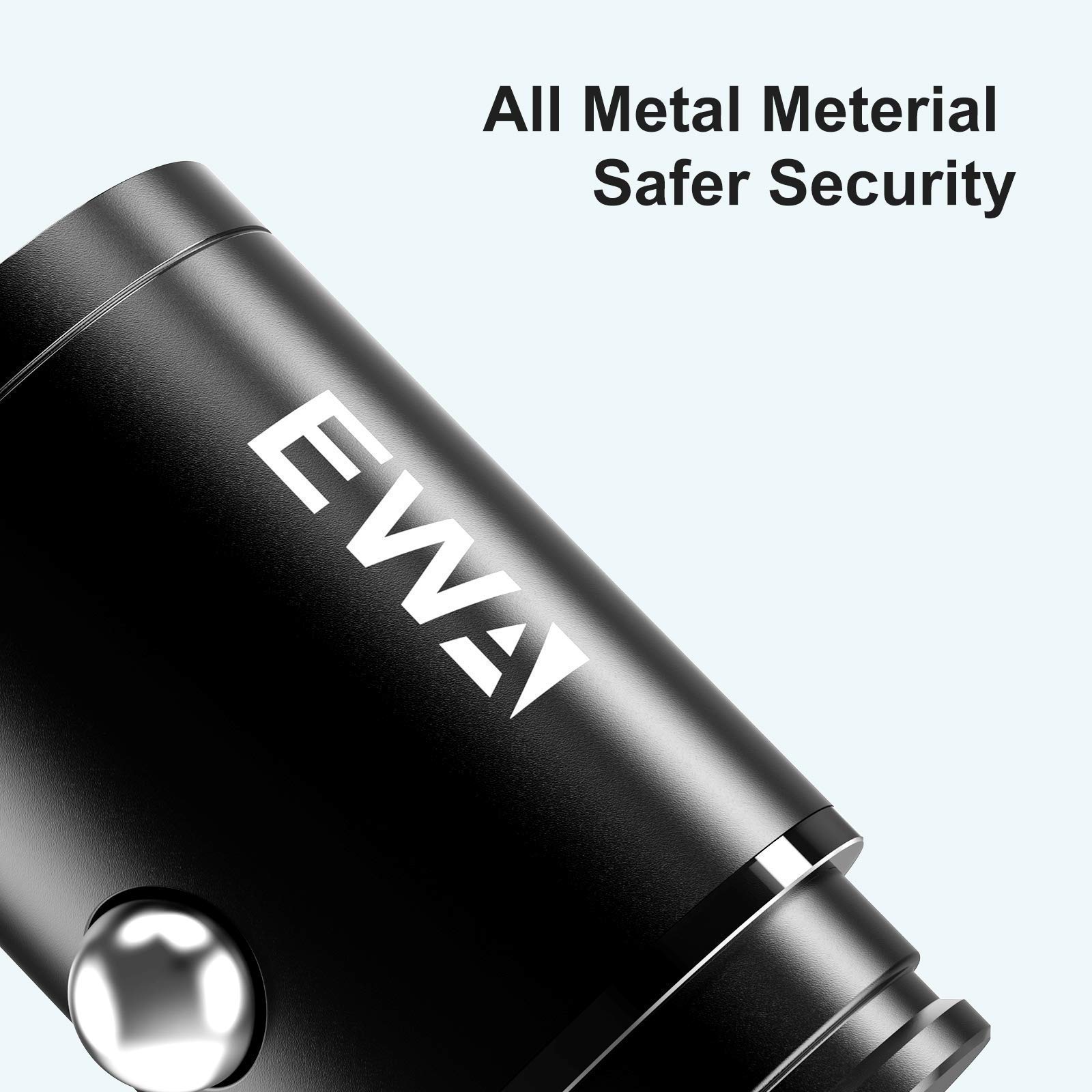 EWA Powerfull Mini Bluetooth Speaker A106 and 30W 4.8A Fast Car Charger (Dual Ports USB-C) - Perfect Travel Kit