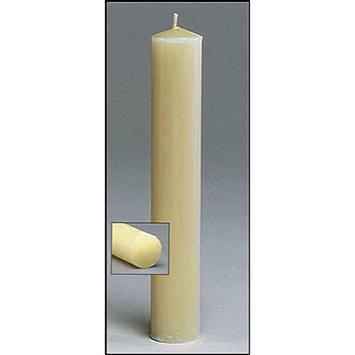 100% Beeswax Altar Candle - 1-1/2 x 5-5/8" - 18/bx 780090193157 - Gifts, Crosses, Rosaries, Chains and Much More