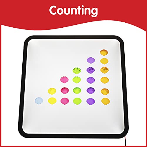 edxeducation Tactile Shells - Set of 36 - Translucent - 6 Textures and Colors - Ages 18m+ - Explore STEM Concepts via Light Panels and Sensory Bins