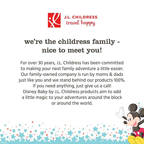 J.L. Childress Disney Baby Single & Double Stroller Travel Bag - Disney Gate Check Bag for Single & Double Strollers - Large Stroller Travel Bag for Airplane - Black, Mickey Mouse