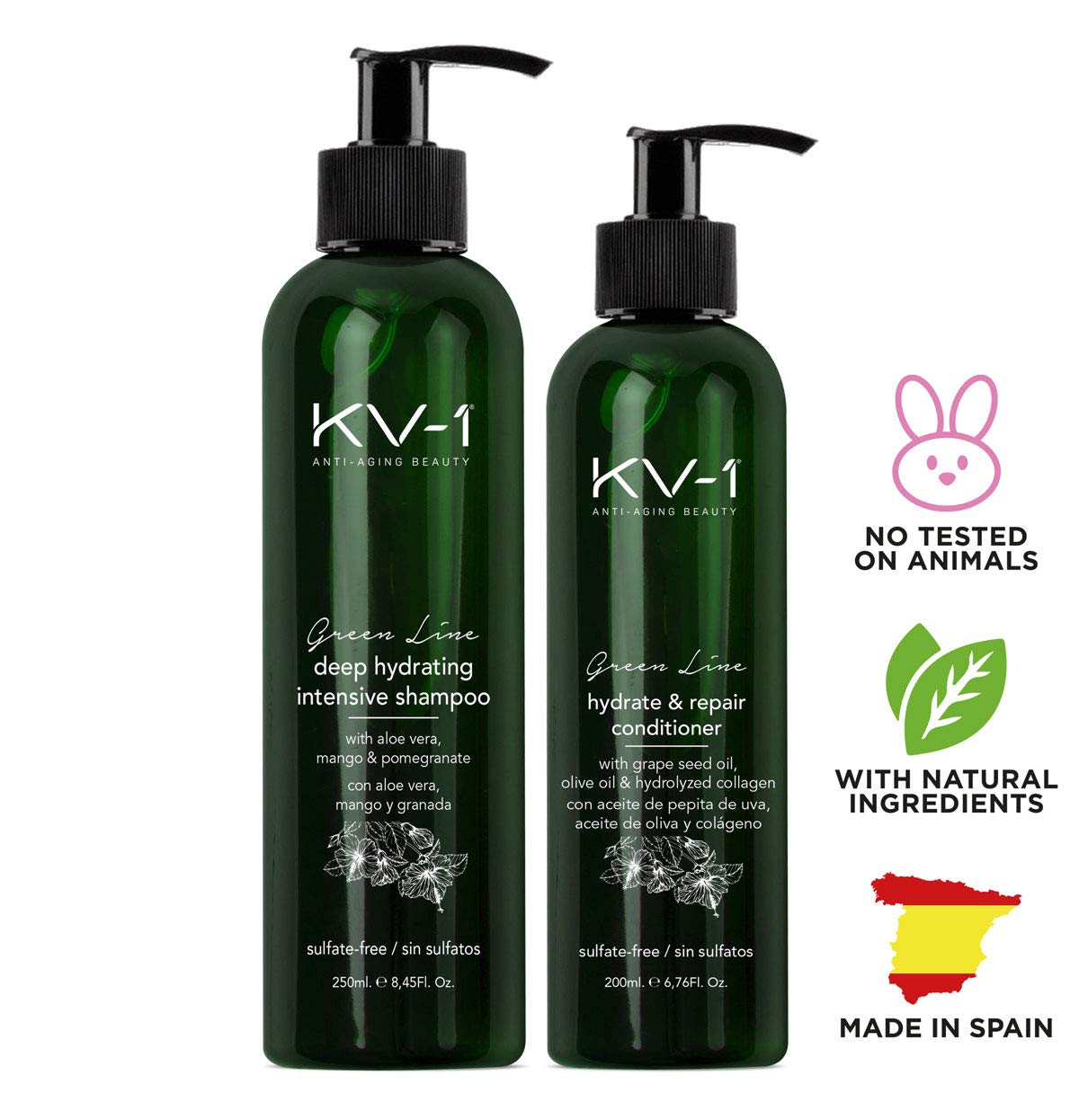 KV-1 Deep Hydrating Shampoo and Conditioner with only natural ingredients