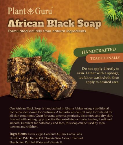 African Black Soap Paste 8 oz. 100% Raw Pure Natural From Ghana. Acne Treatment, Aids Against Eczema & Psoriasis, Dry Skin, Scars and Dark Spots. Great For Pimples, Blackhead, Face & Body Wash.