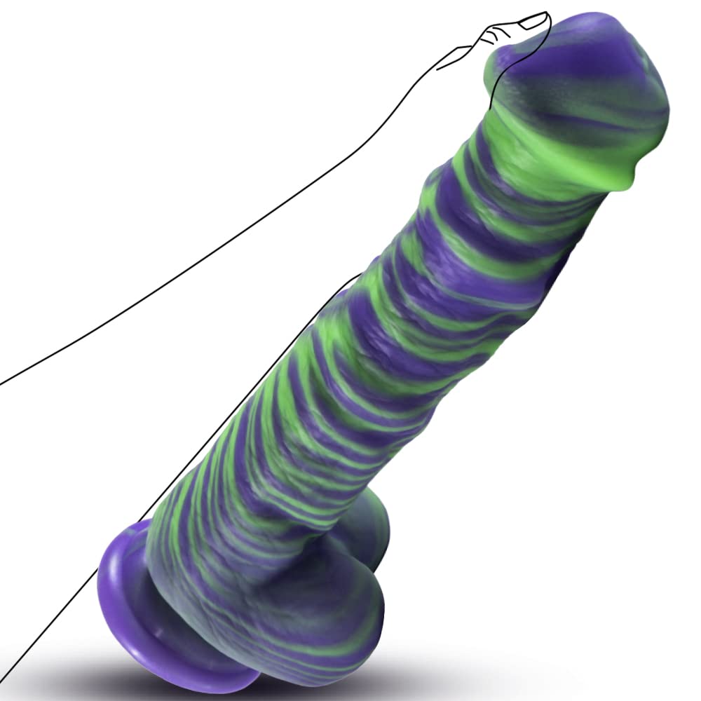 11.5" Huge Giant Dildo, Big Monster Dildo Silicone Large Thick Dildo with Strong Suction Cup, Purple Realistic Lifelike Dildo Fake Penis for Advanced Player, Anal Adult Sex Toys for Women Men…