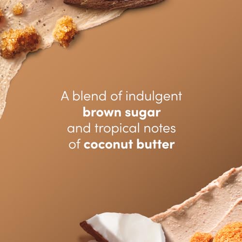 Dove Scrub For Silky Smooth Skin Brown Sugar & Coconut Butter Body Scrub Exfoliates & Restores Skin's Natural Nutrients, 10.5 oz, 4 Count
