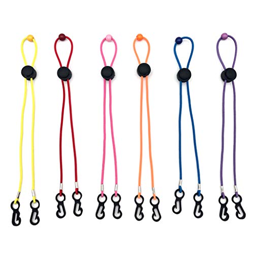 Missli Adjustable Lanyard Straps for Adults/Kids - Safety Clip Holder Stopper Hang Around The Neck Rest&Ear Holder Rope Extender (Pink)