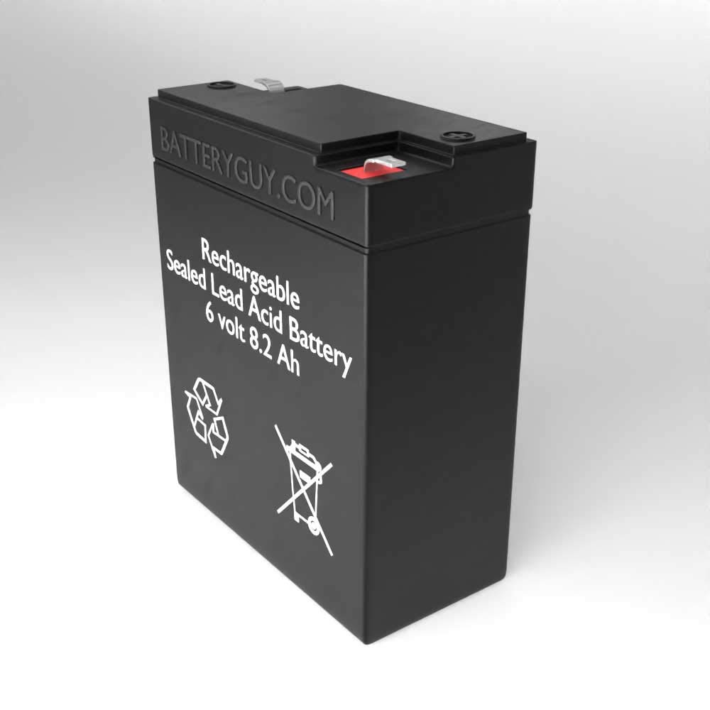 BatteryGuy WKA6-8.2F Replacement 6V 8.2Ah SLA Battery Brand Equivalent (Rechargeable) - Qty of 1