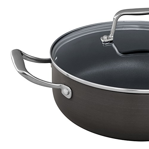 Amazon Brand β Stone & Beam 12-Piece Kitchen Cookware Set, Pots and Pans, Hard-Anodized Non-Stick Aluminum