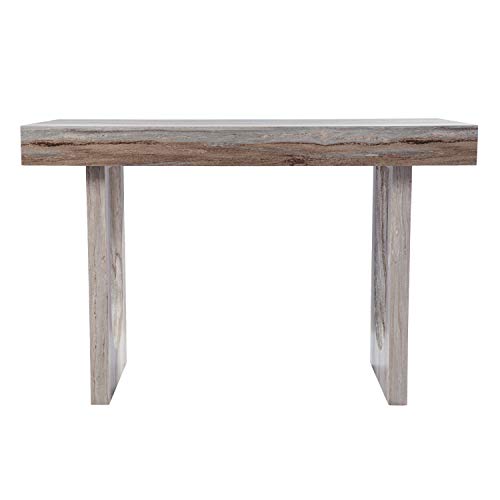 SEI Furniture Chadkirk Writing Desk, Brown Faux Marble
