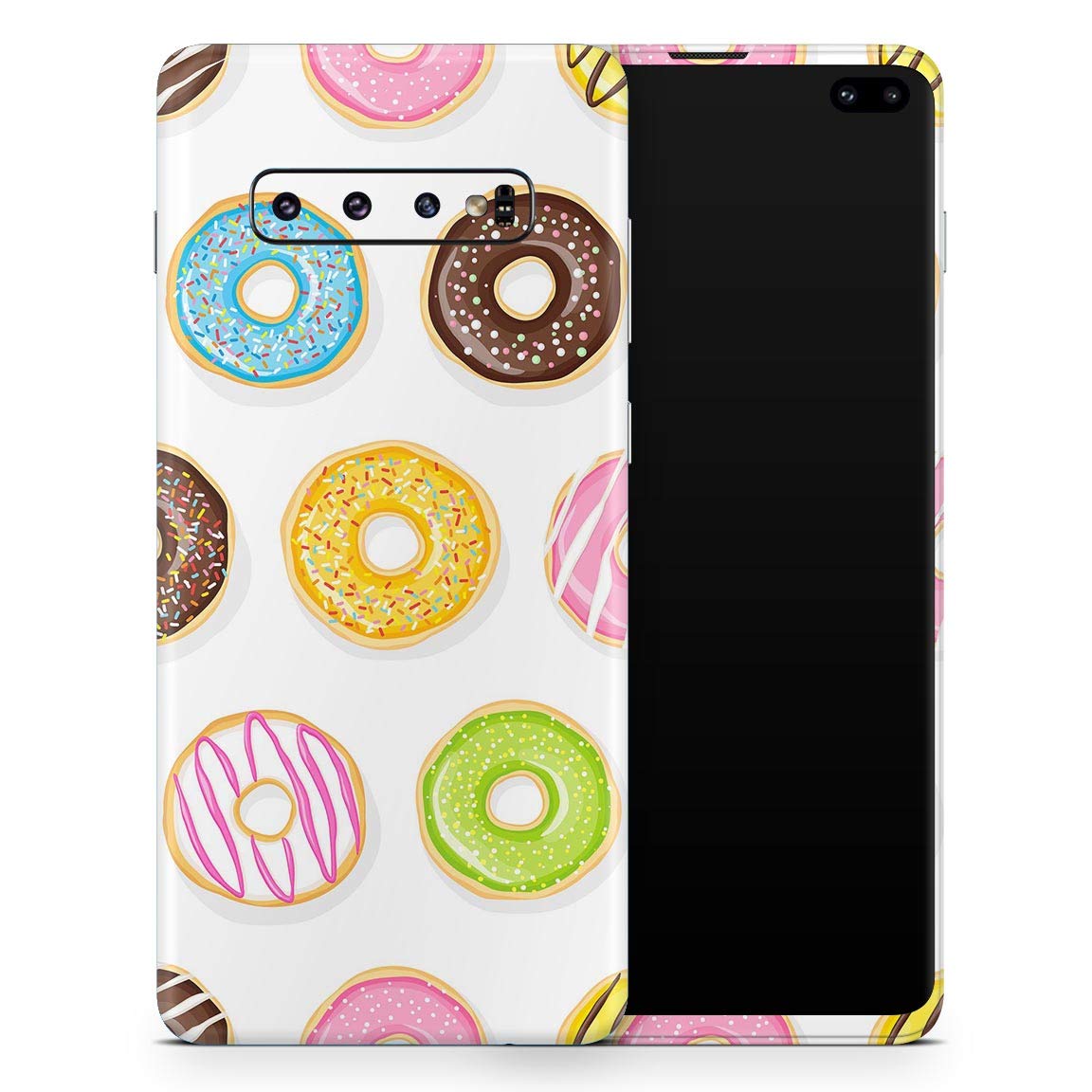 DesignSkinz Yummy Colored Donuts Protective Vinyl Decal Wrap Skin Cover Compatible with The Samsung Galaxy S20 (Screen Trim & Back Glass Skin)