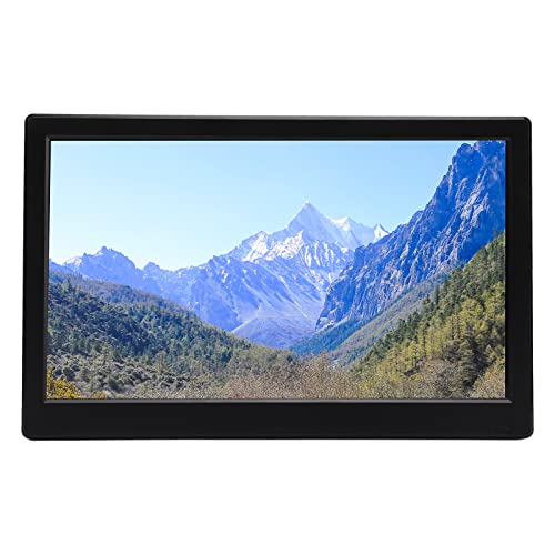 11.6 Inch Computer Monitor, Remote Control LCD Color Screen Monitor Dual Speakers HD Multimedia Interface VGA AV BNC USB Intput for Travel (US Plug)
