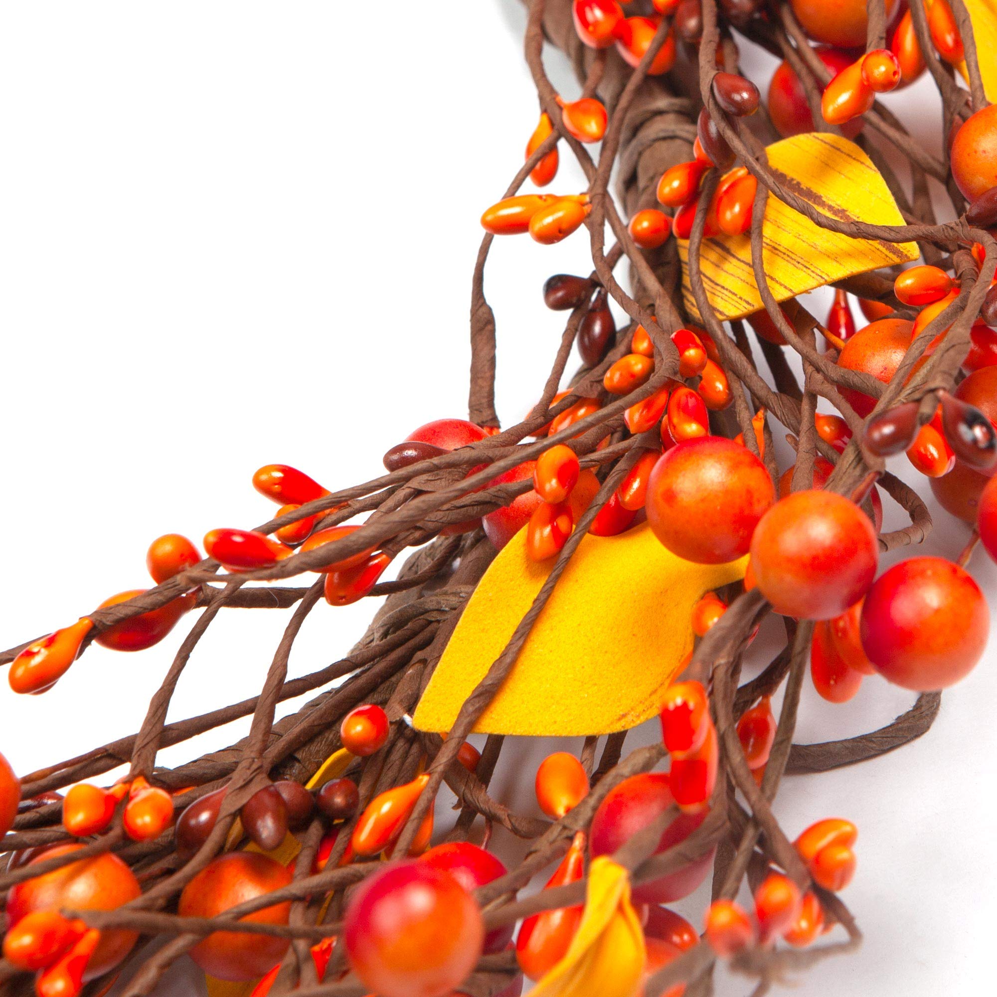 14 Inch Fall Wreath Berry Wreath Fall Leaf Wreath for Front Door Fall Decorations Harvest Festival Decorations for Home