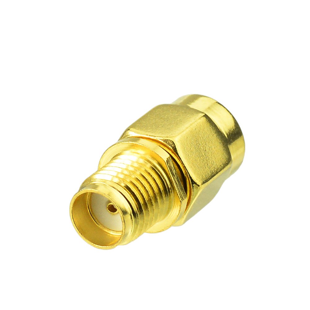 Bingfu RP-SMA Male to SMA Female Antenna Connector Adapter (2-Pack) for FPV Drone Controller WiFi Router PCIE Network Card Adapter Security Camera 4G LTE Cellular Trail Camera Game Camera